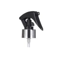 China Customized Plastic Mini Trigger Sprayer with 24/410 28/410 Neck Size and UV Metallic Collar/Skirt with Clip for sale