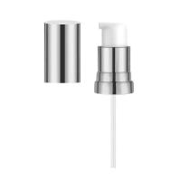 China Aluminium-Plastic Non Spill Cream Pump Dispenser with Gold Stamp for Cosmetic Cream Pump Bottles for sale