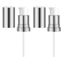 China Aluminium-Plastic Non Spill Cream Pump Dispenser with Gold Stamp for Cosmetic Cream Pump Bottles for sale