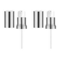 China Aluminium-Plastic Non Spill Cream Pump Dispenser with Gold Stamp for Cosmetic Cream Pump Bottles for sale