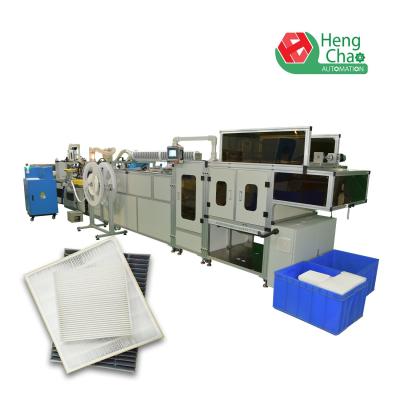 China Fuel Vehicle Filter Cartridge Making Machine 15KW Long Side Air Filter Production for sale