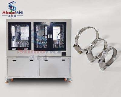 China Free Torsion 0.4 German Hose Clamp Machine Double Station Hose Banding Machine for sale