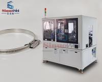 China Offset Head Hose Clamp Assembly Machine 1000 Pcs/Hour Hydraulic Pipe Clamp Machine for sale