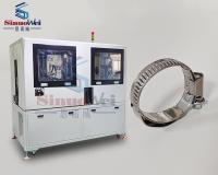 China Worm Gear German Hose Clamp Machine Hydraulic Pipe Clamp Pressing With Spring Leaf for sale