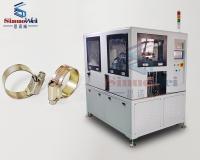 China 0.5Mpa British Type Hose Clamp Machine / Hose Clips / Worm Gear Automatic Assembly Machine for sale
