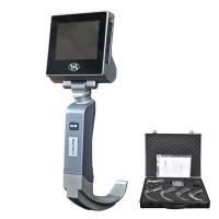 China Stainless Steel Reusable Video Laryngoscope with 5 Blades 3 Inch LCD Screen 3000mAh Battery for sale