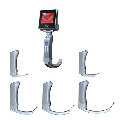 China Stainless Steel Video Laryngoscope 30 FPS Type C 5 Reusable Blades 3.0 Inch LCD for sale