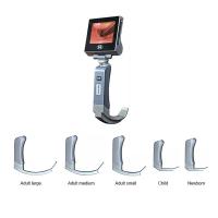 China Stainless Steel Video Laryngoscope 3 Inch LCD 3400mAh for Difficult Airway Intubation CE FDA ISO for sale