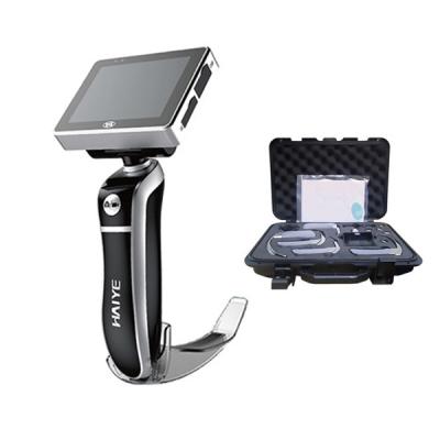 China Rechargeable Handheld Video Laryngoscope 3.5 Inch LCD 1280x720 HD 3400mAh Battery 3 Disposable Blades for sale