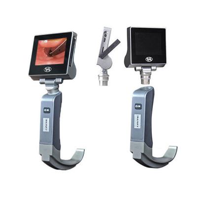 China Reusable Stainless Steel Video Laryngoscope 3 Inch Screen 5 Blades Airway Intubation for sale