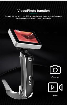 China Rechargeable Disposable Video Laryngoscope 3.7V Lithium Battery 3 Inch Display for sale