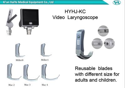 China Reusable Video Laryngoscope 316 Stainless Steel Blade 3 Inch LCD Screen 3400mAh Battery for sale