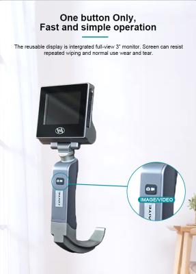 China Reusable Video Laryngoscope 3 Inch LCD 2MP Camera for Hospital Anesthesia Emergency ICU for sale