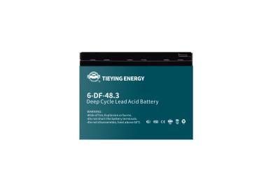 China Tieying Electric Tricycle Rechargeable Lead Acid Battery 6-DF-48.3Ah 12 Volt for sale