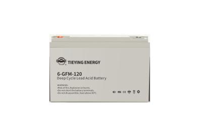 China Storage Golf Cart Lead Acid Battery 6-GFM-120 12V 120Ah 329mm*170mm*214mm for sale