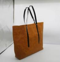 China Letter Pattern Washable Kraft Paper Tote Bag Degradable Environmental With Logo Printed for sale