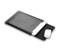 China Office PU Laptop Sleeve Leather Bag Embossing Logo 15 / 16 Inch For Macbook Pro Macbook A for sale