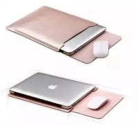 China Office PU Laptop Sleeve Leather Bag Embossing Logo 15 / 16 Inch For Macbook Pro Macbook A for sale