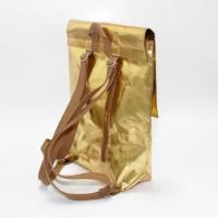 China Custom Eco Waterproof Durable Metallic Washable Kraft Paper Bag Computer Craft Backpack for sale