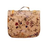 China Travel Soft Vegan Leather Makeup Cosmetic Bag Flower Pattern Customized Wholesale for sale