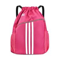 China Custom Logo Drawstring Sports Backpack Bright Color With Basketball Compartme for sale