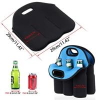 China Carrier Neoprene Insulated Bottle Cooler Bag 6 Pack Bottle Can With Drink Holder for sale