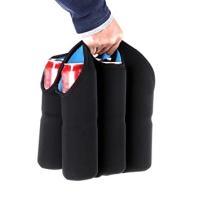 China Carrier Neoprene Insulated Bottle Cooler Bag 6 Pack Bottle Can With Drink Holder for sale