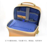 China Manufactures Custom Male Brown Washable Kraft Paper Bag Softback Backpack With Front Flap for sale