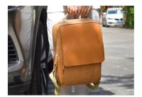 China Manufactures Custom Male Brown Washable Kraft Paper Bag Softback Backpack With Front Flap for sale