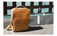 China Manufactures Custom Male Brown Washable Kraft Paper Bag Softback Backpack With Front Flap for sale