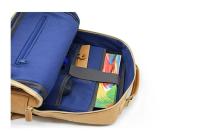 China Manufactures Custom Male Brown Washable Kraft Paper Bag Softback Backpack With Front Flap for sale