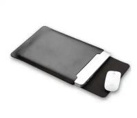 China 15 / 16 Inch PU Leather Laptop Sleeve Bag Embossing Logo Compatible With Macbook Pro for sale