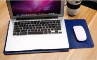 China 15 / 16 Inch PU Leather Laptop Sleeve Bag Embossing Logo Compatible With Macbook Pro for sale