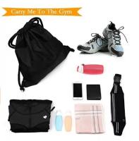 China Custom 420D Large Strong Ripstop Waterproof Nylon 420D / 210D Polyester Black Drawstring Backpack for sale