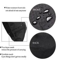 China Custom 420D Large Strong Ripstop Waterproof Nylon 420D / 210D Polyester Black Drawstring Backpack for sale