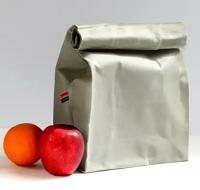 China Custom printed high quality 10oz 12oz 16oz insulated washable waxed canvas reusable lunch bag with aluminium foil for sale