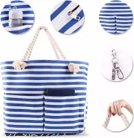 China Extra Large Zipper Washable Beach Tote Two Compartment Waterproof With Front Pocket for sale