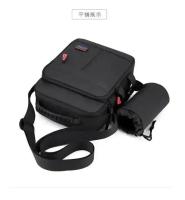 China Custom Unisex Man Bag Messenger Men's Crossbody Shoulder Bag Black With Water Bottle Holder for sale
