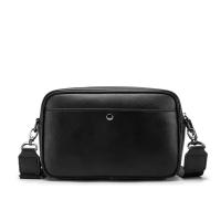 China Black Microfiber Cell Phone Cross-body Pouch Male Side Sling Cross Bag Men Leather Messenger Bag For Men for sale