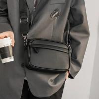 China Black Microfiber Cell Phone Cross-body Pouch Male Side Sling Cross Bag Men Leather Messenger Bag For Men for sale