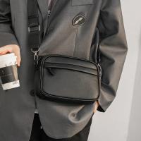 China Black Microfiber Cell Phone Cross-body Pouch Male Side Sling Cross Bag Men Leather Messenger Bag For Men for sale