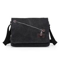 China Custom Business Men's Crossbody Shoulder Washable Canvas Messenger Bag For Men for sale