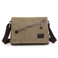 China Custom Business Men's Crossbody Shoulder Washable Canvas Messenger Bag For Men for sale