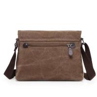 China Custom Business Men's Crossbody Shoulder Washable Canvas Messenger Bag For Men for sale