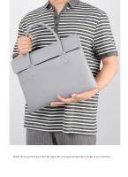 China Mens Women  Laptop Portfolio Bag Luxury Business Classic Leather Computer Bag for sale