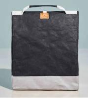 China Washable Kraft Paper Insulated Cooler Lunch Bag Brown Grey Colored Reusable With Handle for sale
