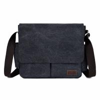 China 16.5 / 17 Inch Flap Men Sling Crossbody Laptop Canvas Shoulder Messenger Bag For Men for sale