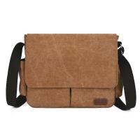 China 16.5 / 17 Inch Flap Men Sling Crossbody Laptop Canvas Shoulder Messenger Bag For Men for sale