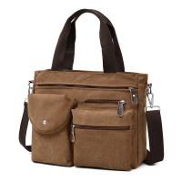 China Washable Mens Canvas Briefcase Laptop Bag For 11.6 / 14 Inch Notebook Computer for sale