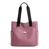 China Custom Waterproof Women Hand Bags Nylon Tote Bag With Pocket And Zipper for sale